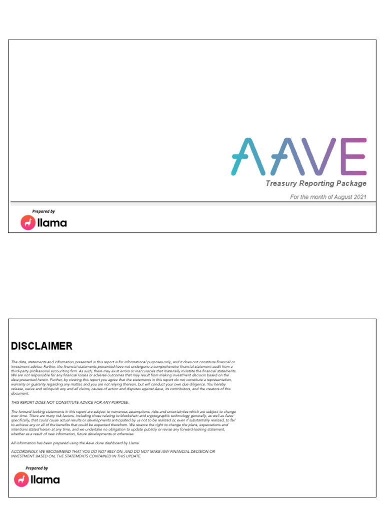 Aave Financial Report August 2021 | PDF | Revenue | Economies
