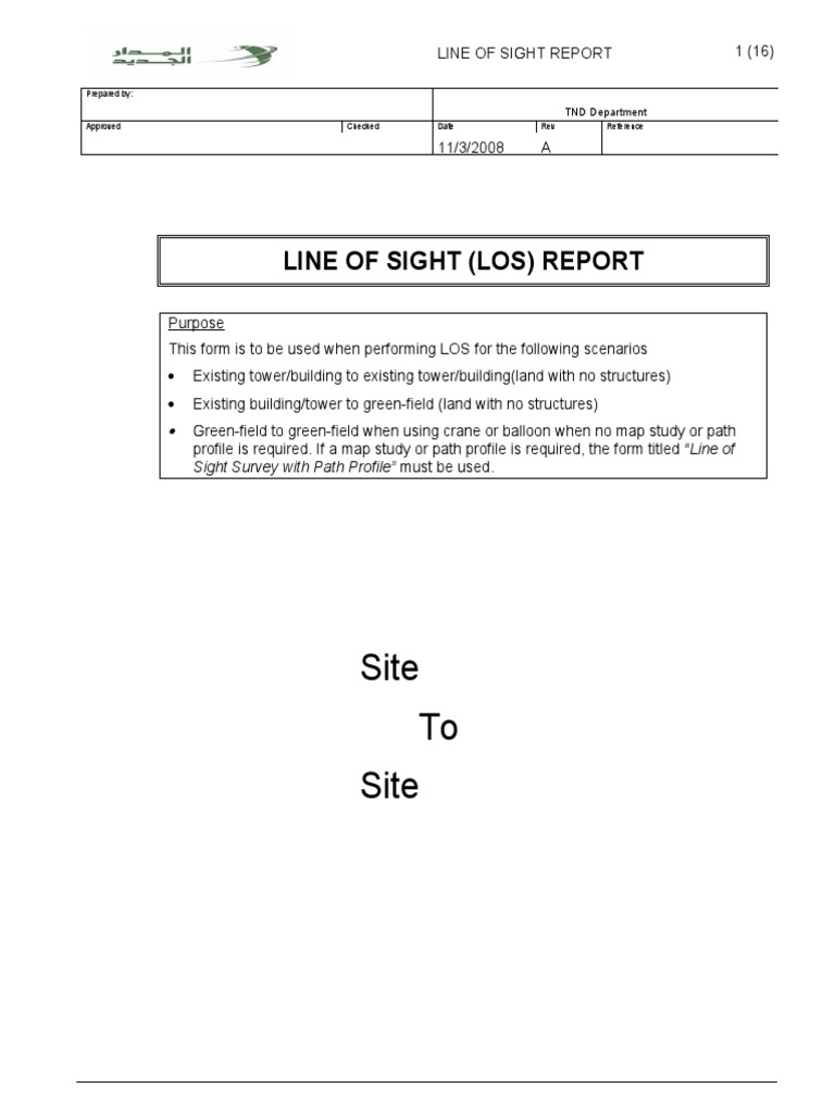 Line of Sight Survey Report | PDF | Cartography | Earth Sciences