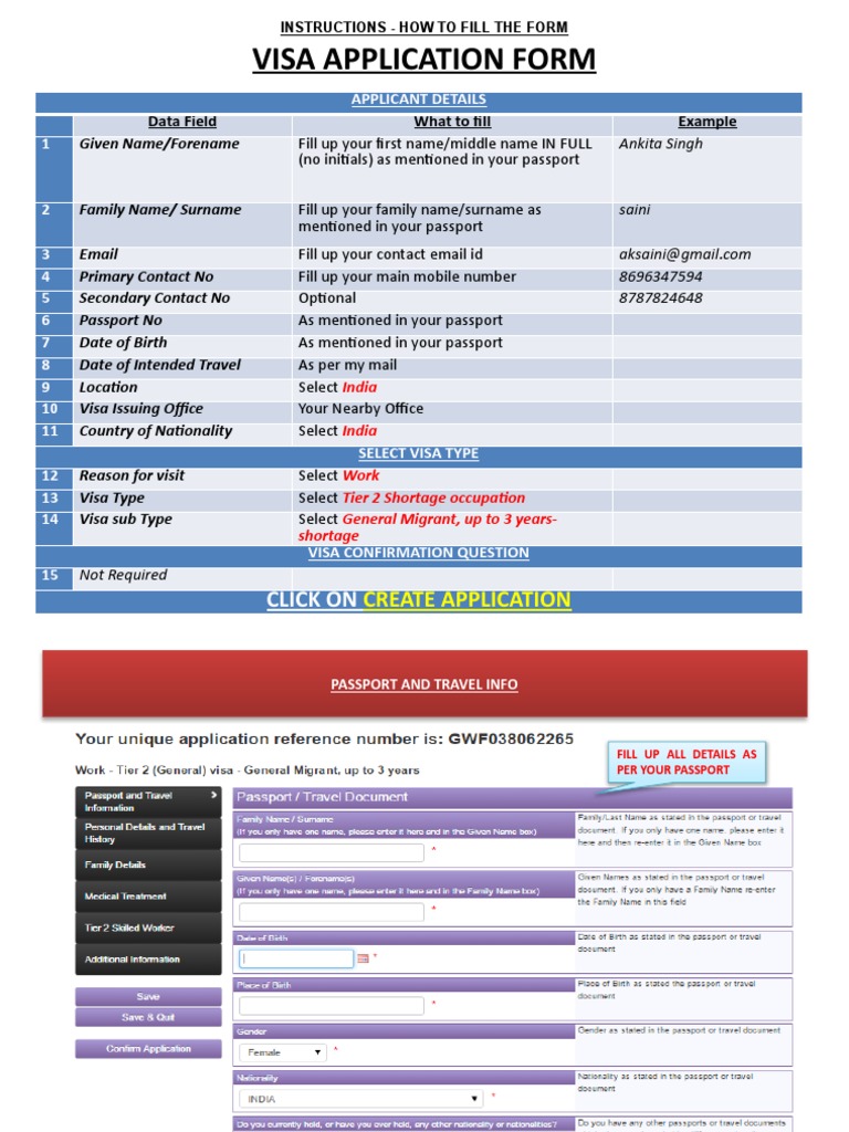 Visa Filling Up Steps | PDF | Travel Visa | National Health Service