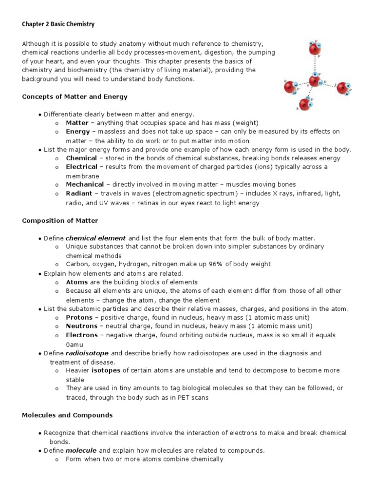 Chapter 2 Basic Chemistry | PDF | Chemical Bond | Ion