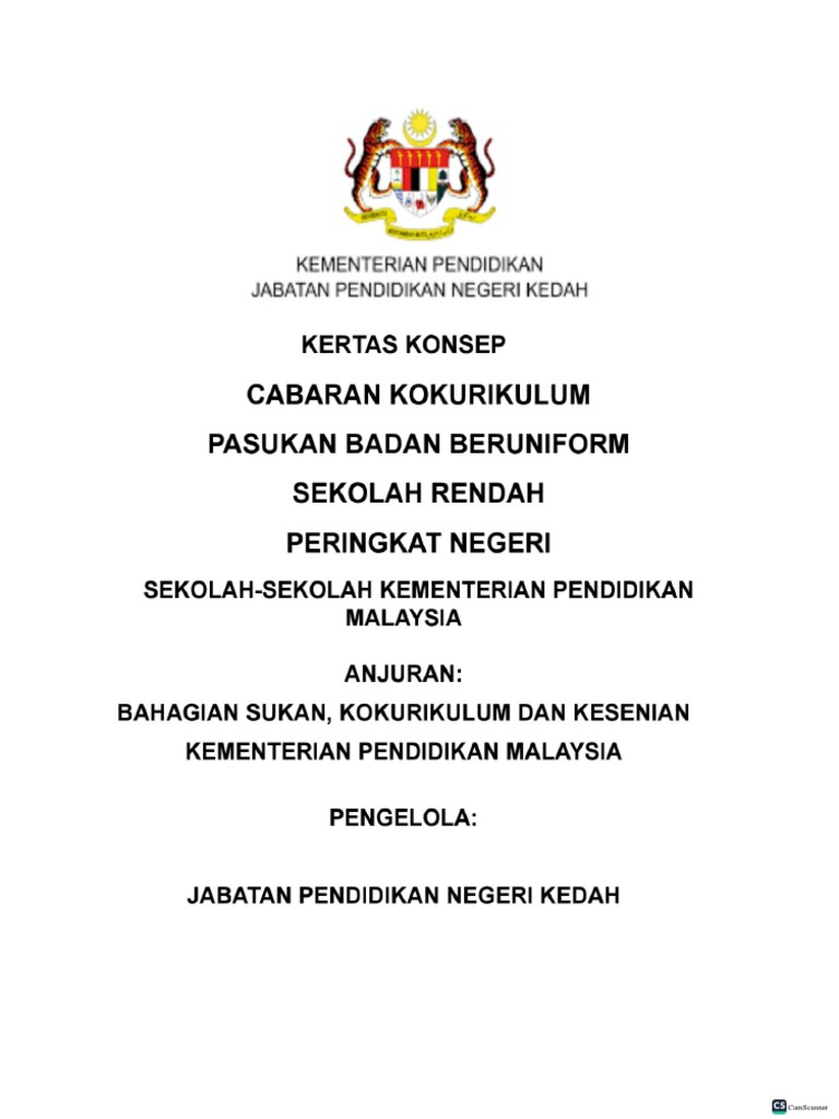 Cabaran Kokurikulum Pasukan Badan Beruniform Sekolah Rendah Peringkat ...