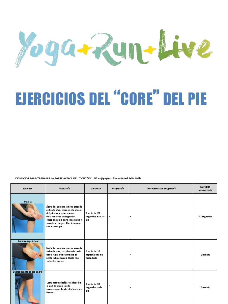Ejercicios para Fortalecer el Core del Pie | PDF | Pie | Tobillo