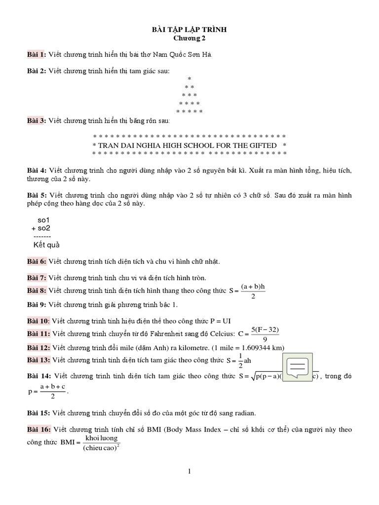 Bai Tap Thuc Hanh C | PDF