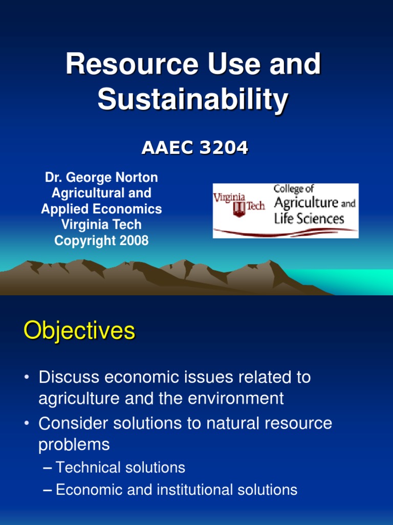 3204-9-Resource Use and Sustainability | PDF | Agriculture | Climate Change