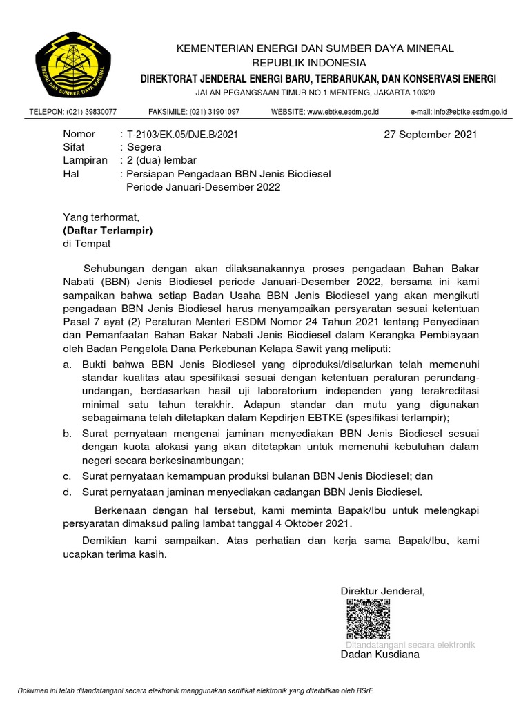 Persiapan Pengadaan BBN Tahun 2022 | PDF