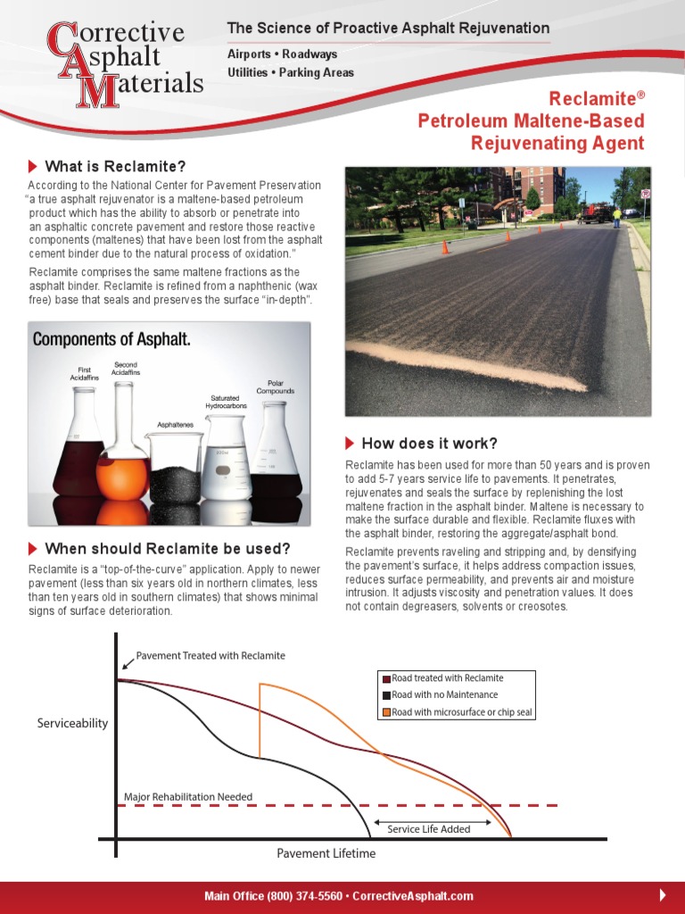 Reclamite Brochure | PDF | Road Surface | Asphalt
