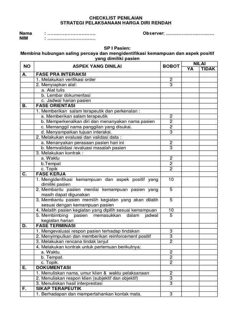 Checklist SP HDR | PDF | Sains & Matematika