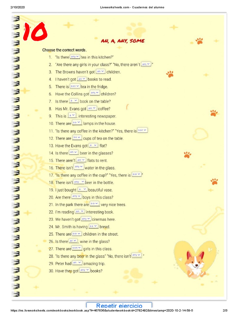 A, An, ANY, SOME | PDF