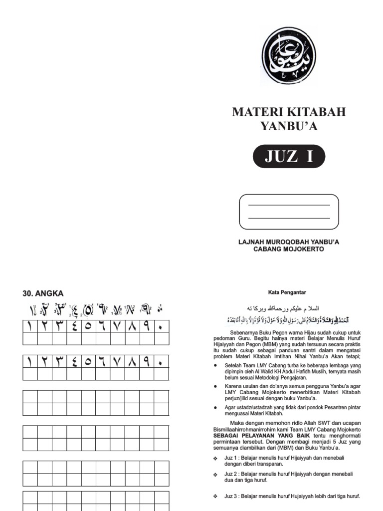 Materi Kitabah Yanbu’a Juz 1 | PDF