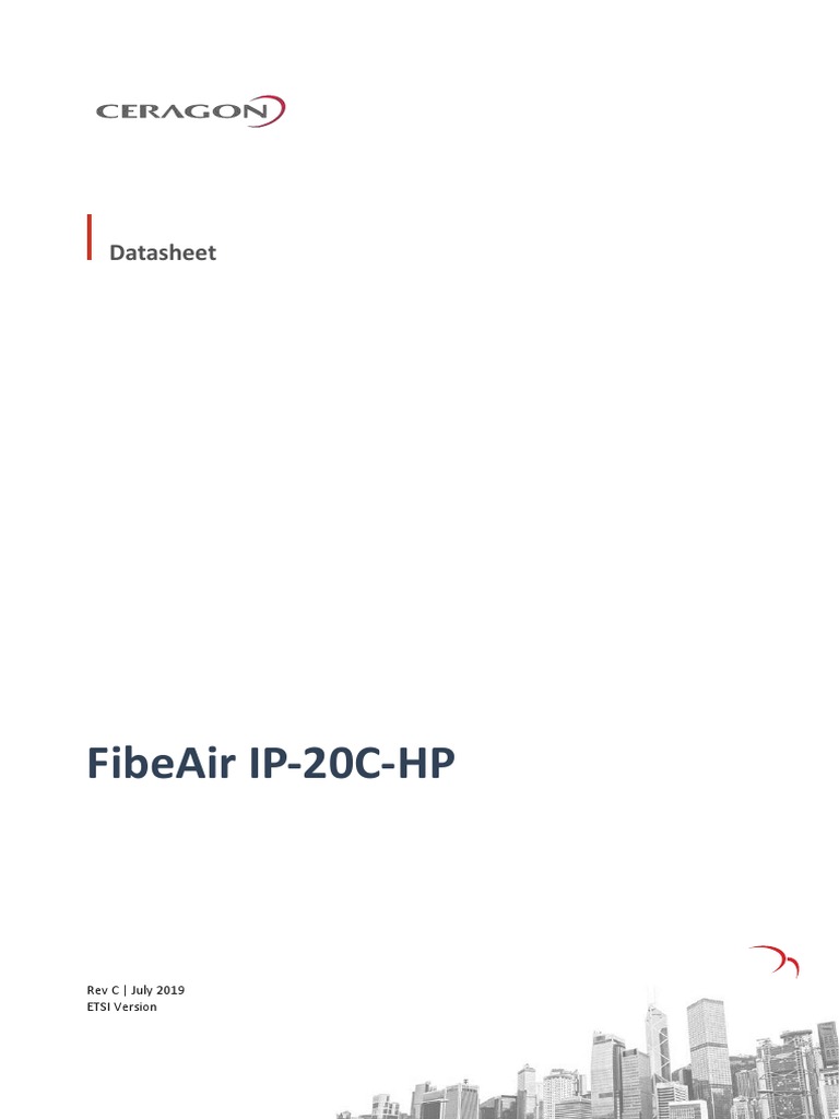 Ceragon FibeAir IP-20C-HP Datasheet | PDF | Ethernet | Telecommunications