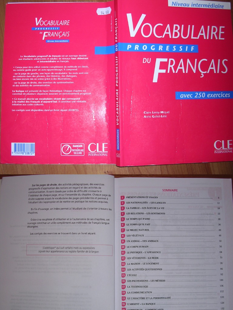 Vocabulaire Progressif Du Français - Niveau - Intermediaire | PDF