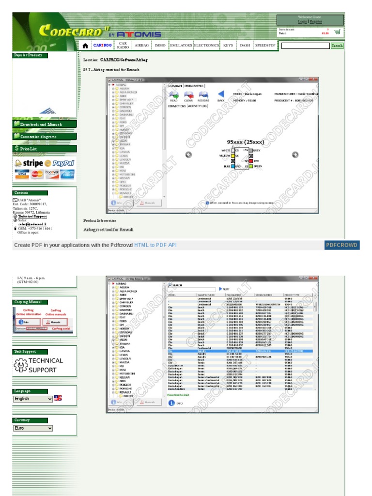 Codecard Eu Index PHP Act Viewprod Productid 197 Ccuser | PDF | Automotive Technologies | Car ...