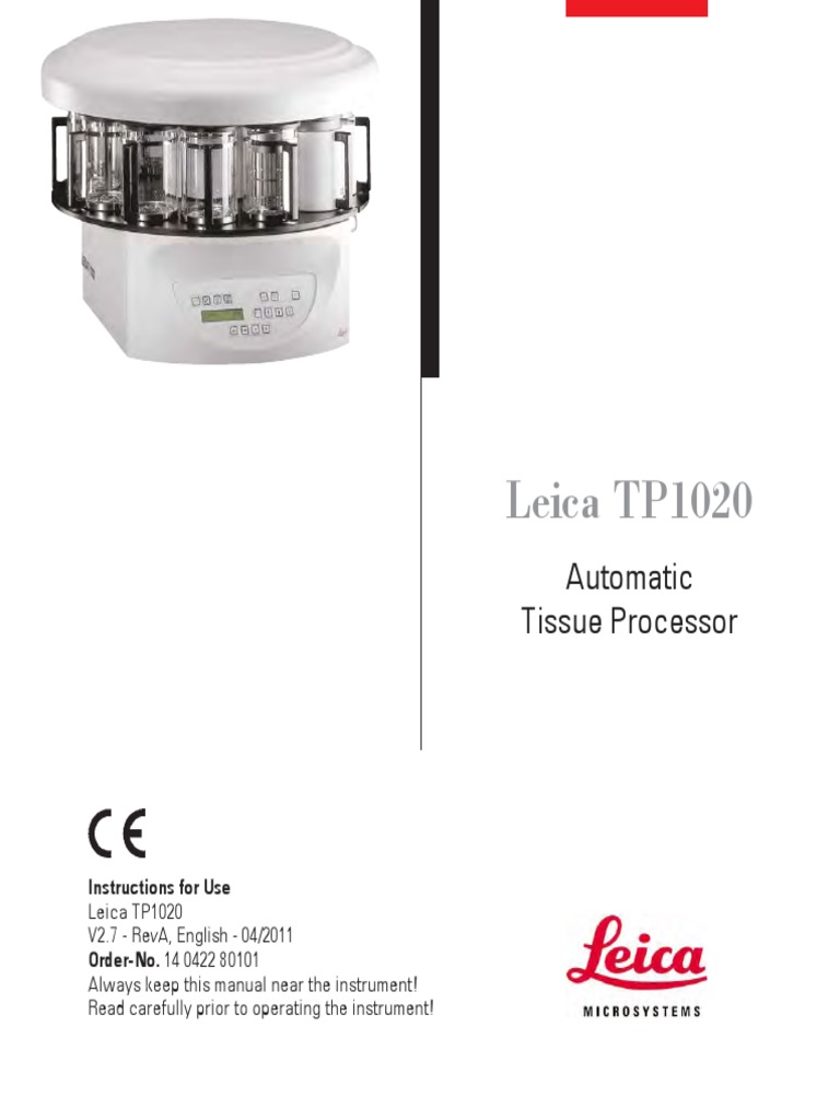 f44 How To Use Leica tp1020 Automatic Tissue Processor | PDF | Mains ...