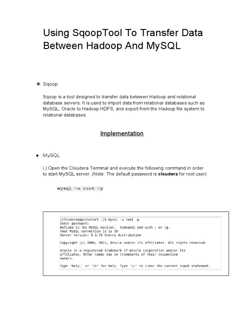 Sqoop Implementation | PDF