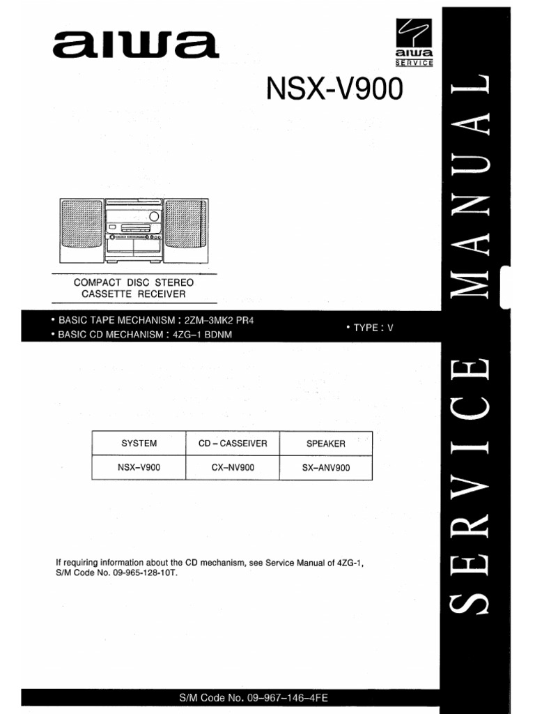Aiwa nsx-v900 | PDF