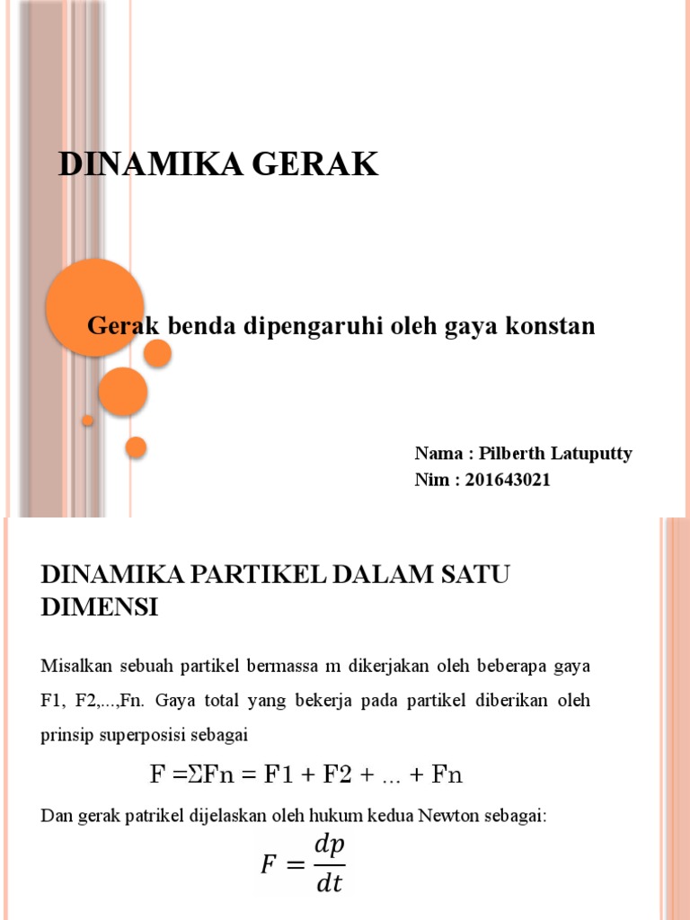 Dinamika Gerak | PDF