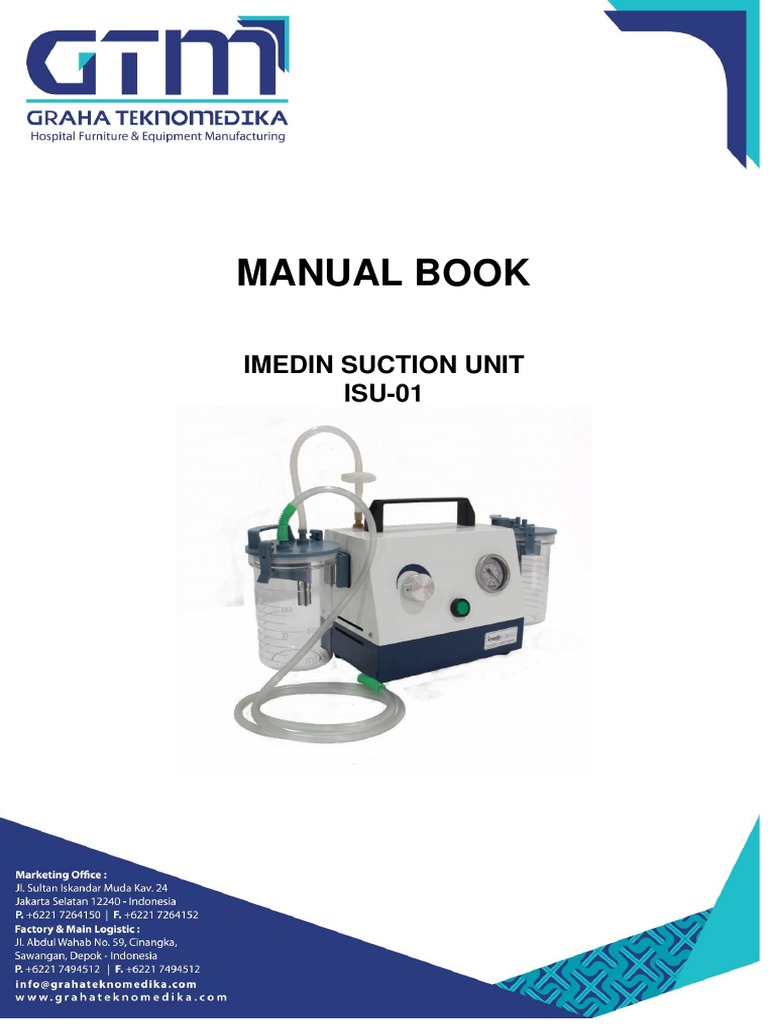 Manual Imedin Suction Unit ISU-01 | PDF | Teknologi & Rekayasa