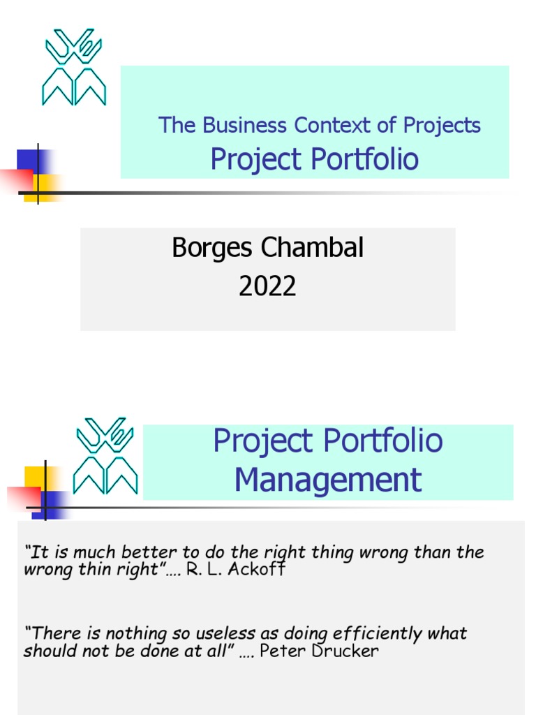 Business Context of Project Portfolios | PDF | Swot Analysis | Project ...
