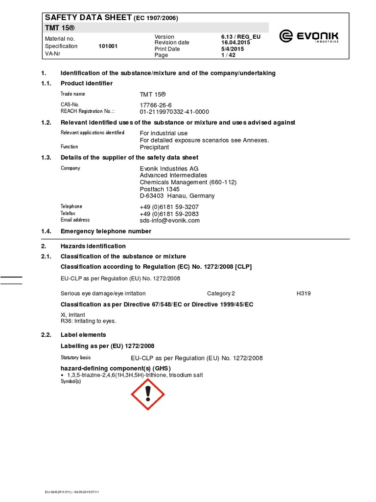 TMT 15 | PDF | Dangerous Goods | Waste Management
