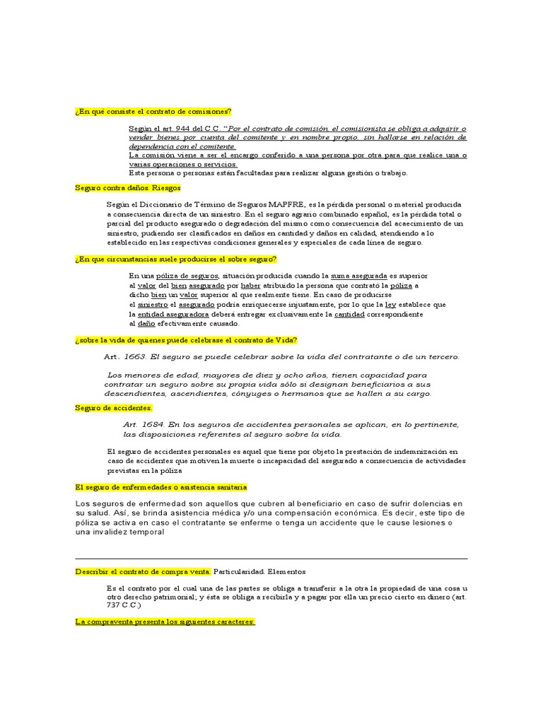 Derecho Comercial Ii - Resumen Unidad V N12 | PDF | Seguro | Póliza de seguros