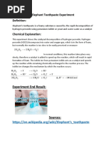 Elephant Toothpaste Safety Guide | PDF | Hydrogen Peroxide | Chemistry