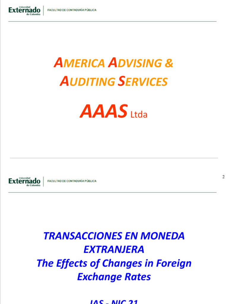 Conversión de Moneda Extranjera | PDF | Moneda | normas internacionales ...