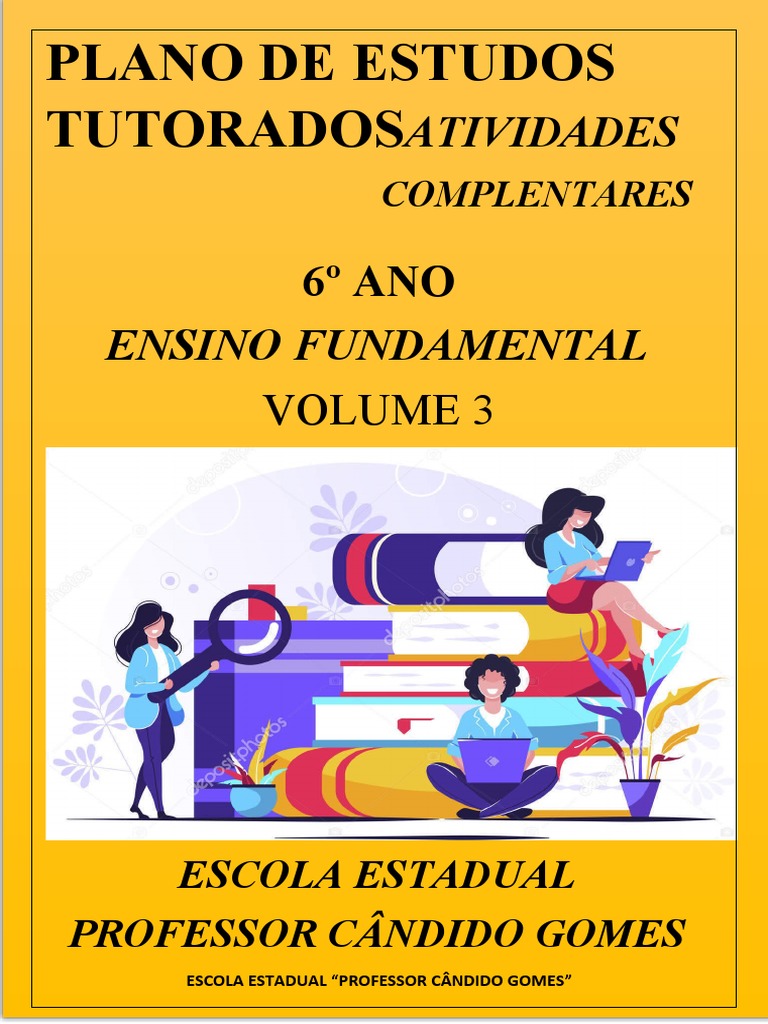 CAPA 6ºano PLANO DE ESTUDOS TUTORADOS ATIVIDADES COMPLEMENTARES VOLUME 3 | Download grátis PDF ...