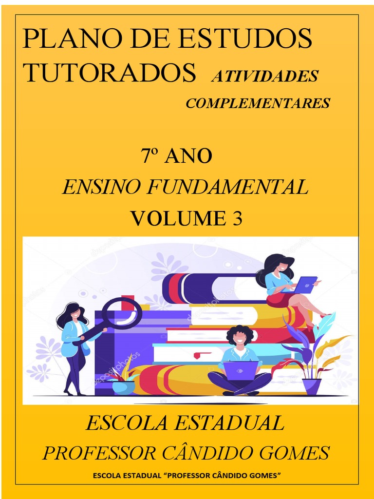 Capa Plano de Estudos Tutorados Atividades Complementares Diferenciadas Volume 3 | PDF | Brasil ...