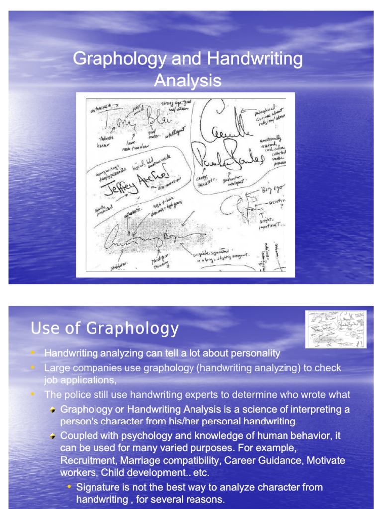 Graphology and Handwriting Analysis1 | PDF | Graphology | Psychology
