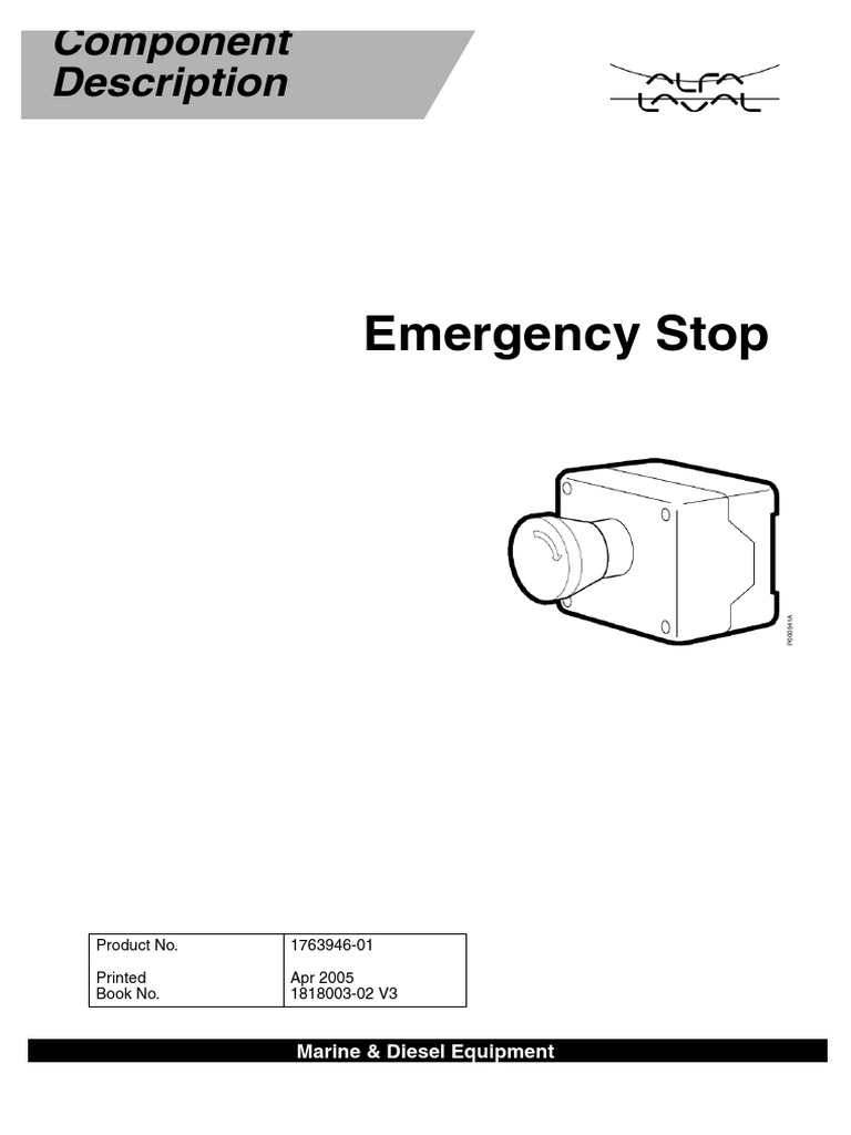 Emergency Stop: Component Description | PDF | Manufactured Goods ...