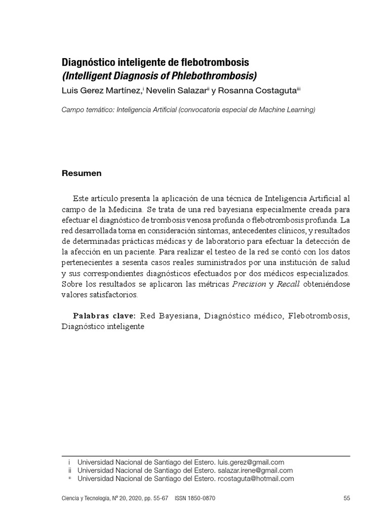 Flebotrombosis | PDF | Trombo | Diagnostico medico