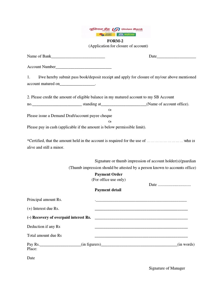 KVP Account Closure Form-2 | PDF