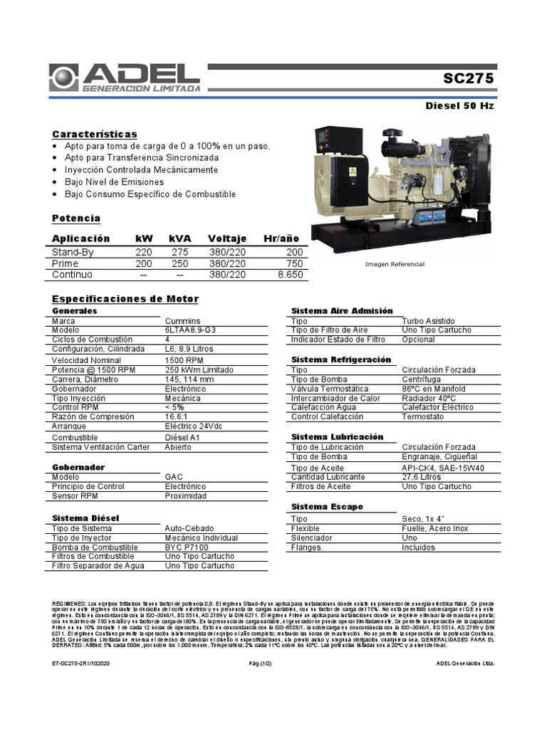 SC275 | PDF | Inyección de combustible | Motor diesel