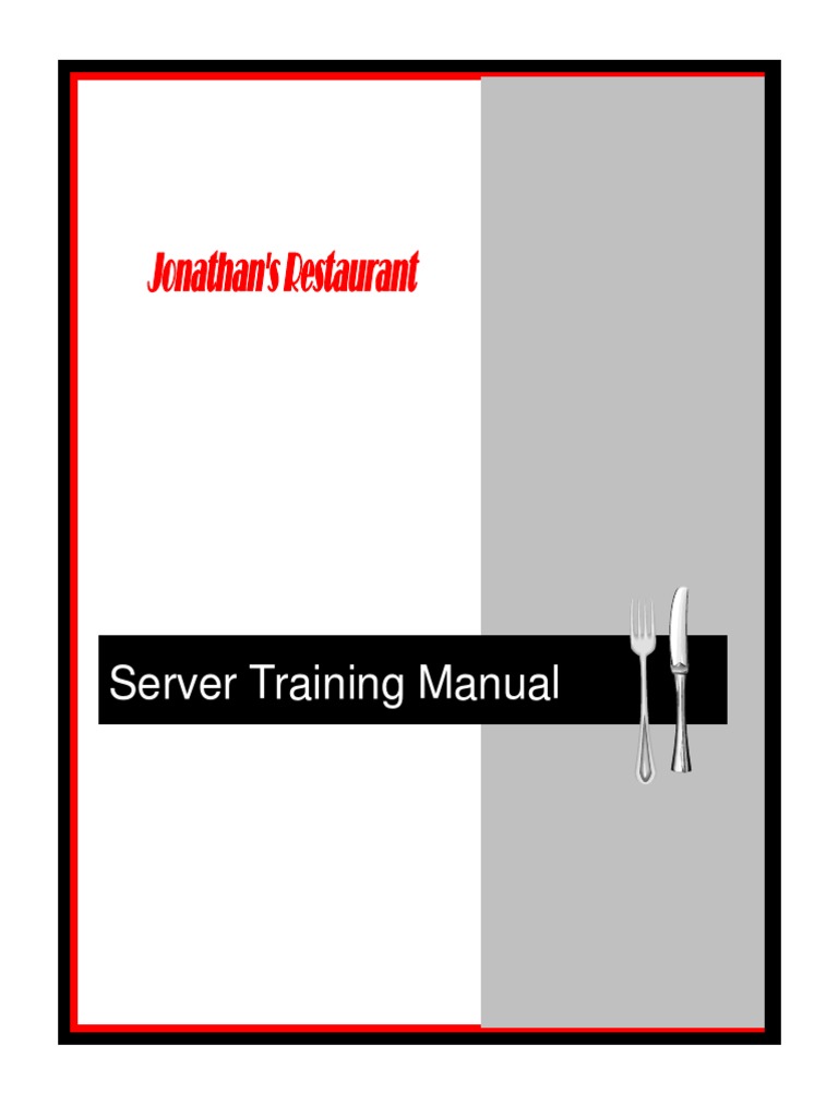 Server Training Manual | PDF | Waiting Staff | Restaurants