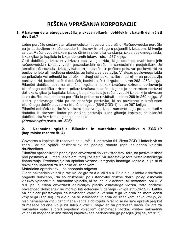 KKP - Izpitna Vprašanja (Najboljša) | PDF