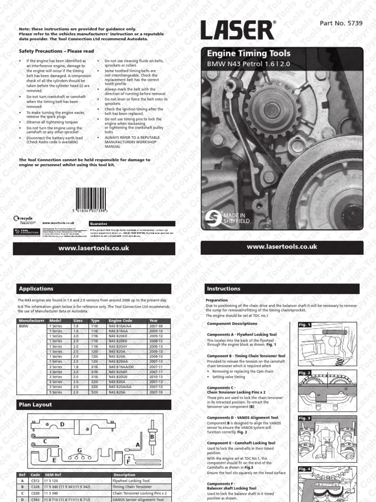 BMW N43 Timing Chain Replacement Guide | PDF | Belt (Mechanical) | Engines
