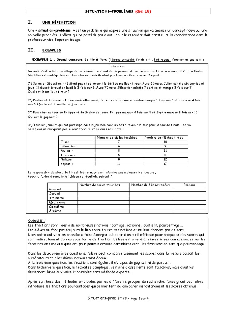 18 Situations-Problemes | PDF | Mathématiques élémentaires | Géométrie