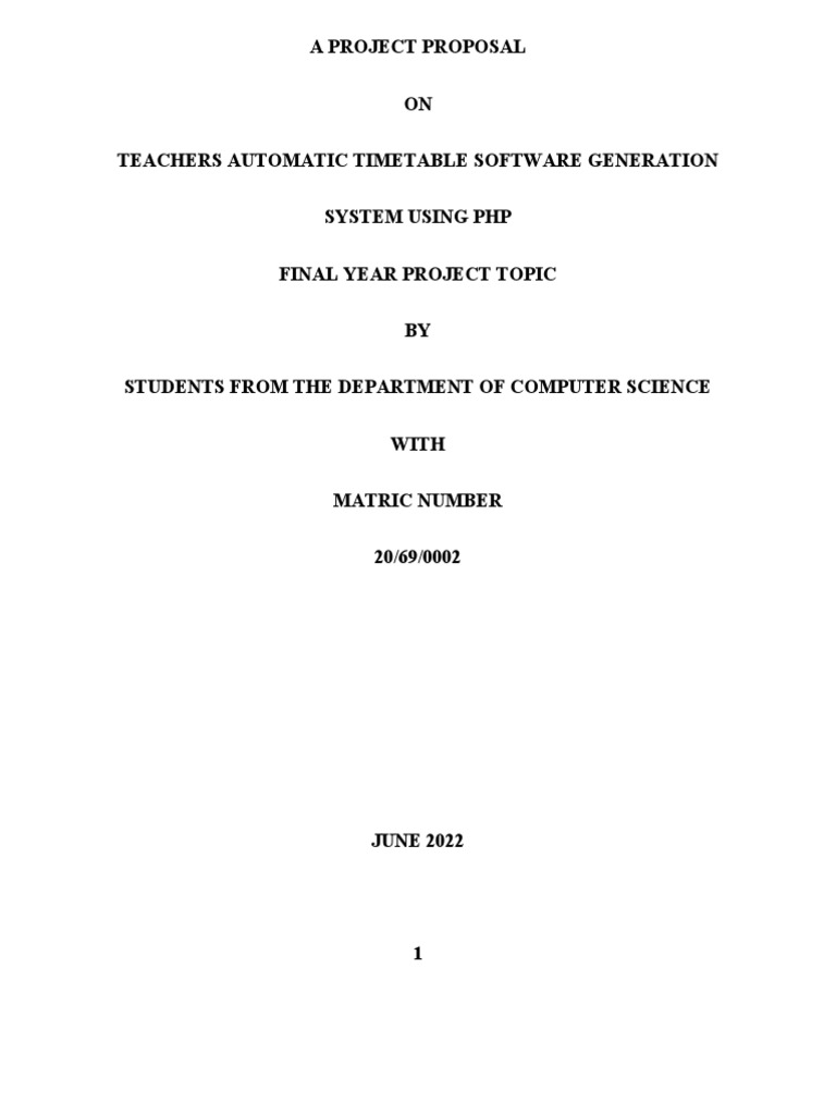 A PROJECT PROPOSAL | PDF | Mathematical Optimization | Applied Mathematics