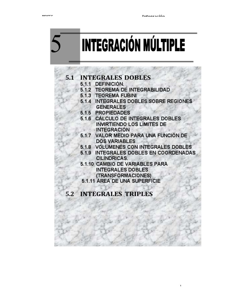5-Integración Múltiple | PDF | Integral | Análisis