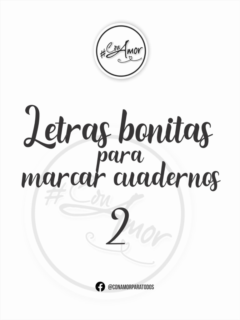 Letras Bonitas Para Marcar Cuadernos 2 | PDF