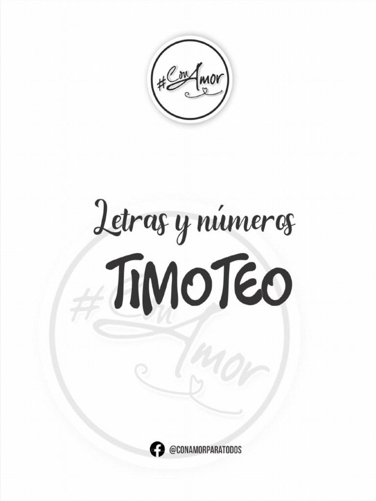 Letras y Numeros Timoteo | PDF