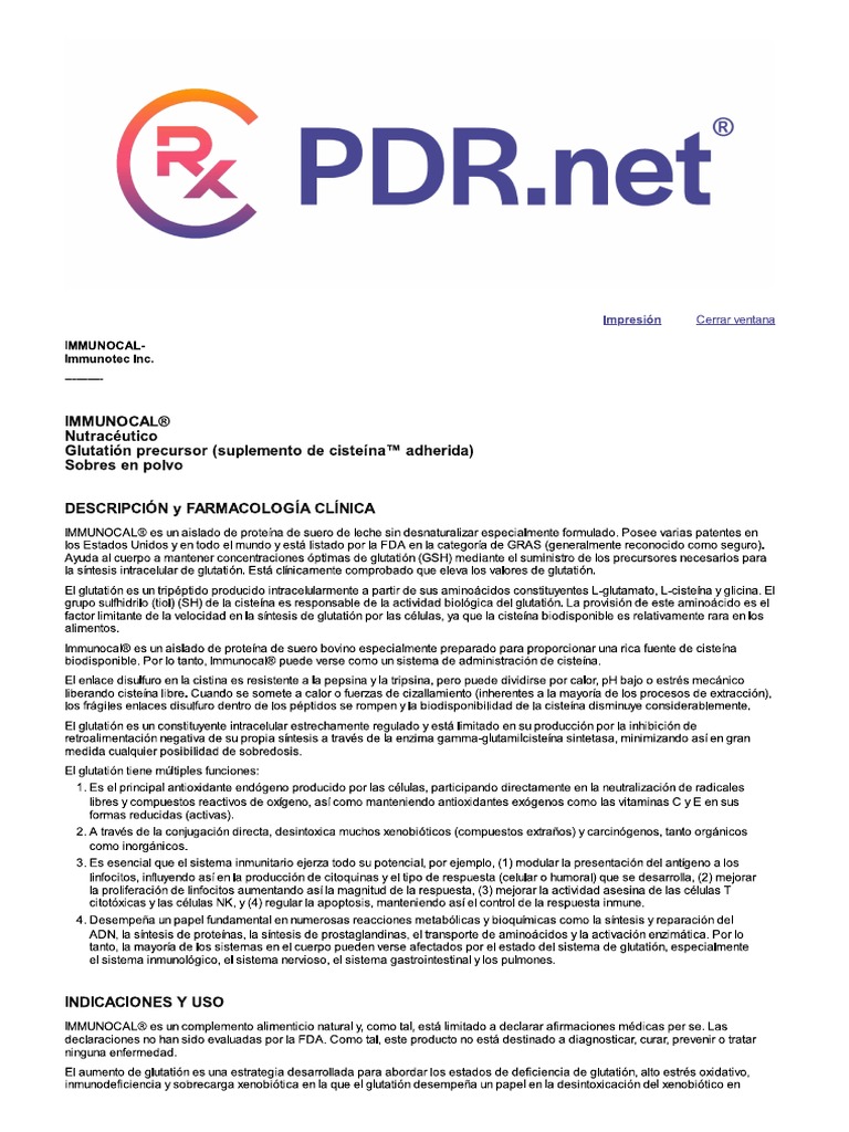 PDR Immunocal | PDF