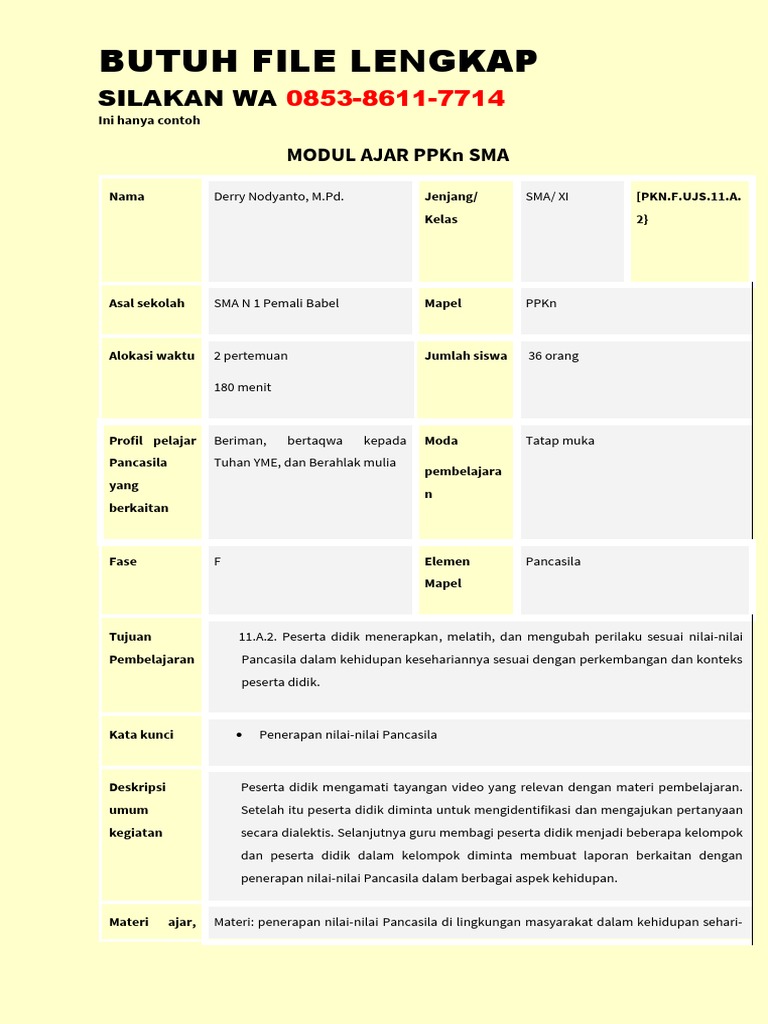 Final MA PKN.F.ujs.11.a.2 Derry Nodyanto SMA Fase F High | PDF | Kesehatan Holistik | Sains ...