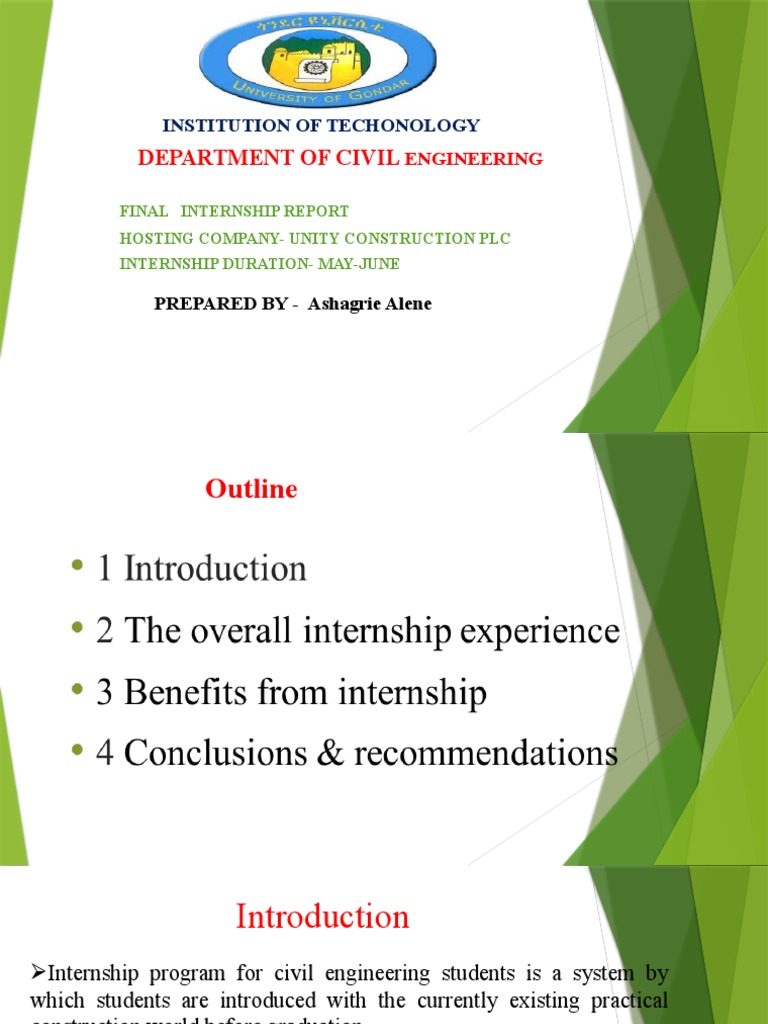 Civil Engineering Internship Report | PDF | Internship | Job Hunting