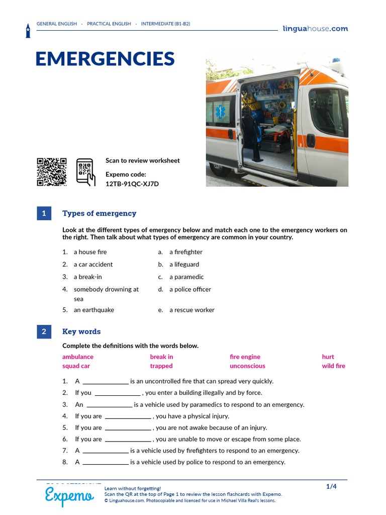 Emergencies British English Student Ver2 | PDF
