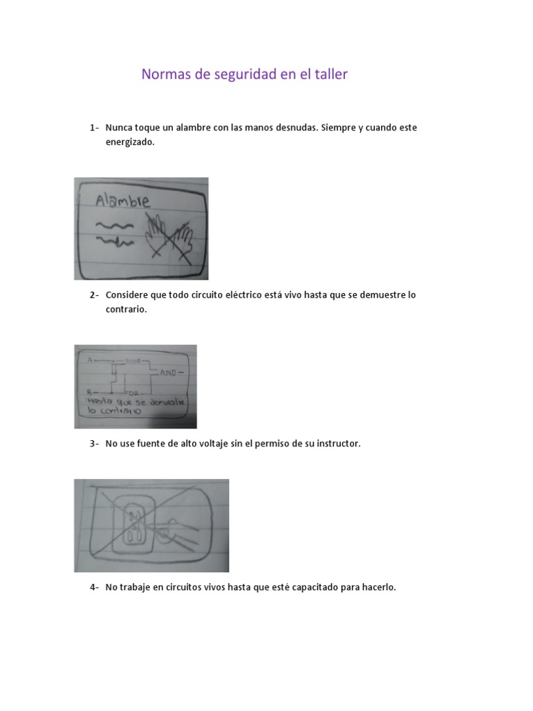 Normas de Seguridad en El Taller | PDF