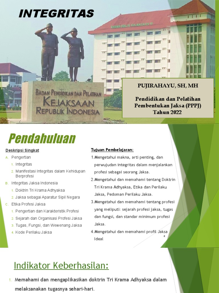 Presentasi Materi Integritas | PDF