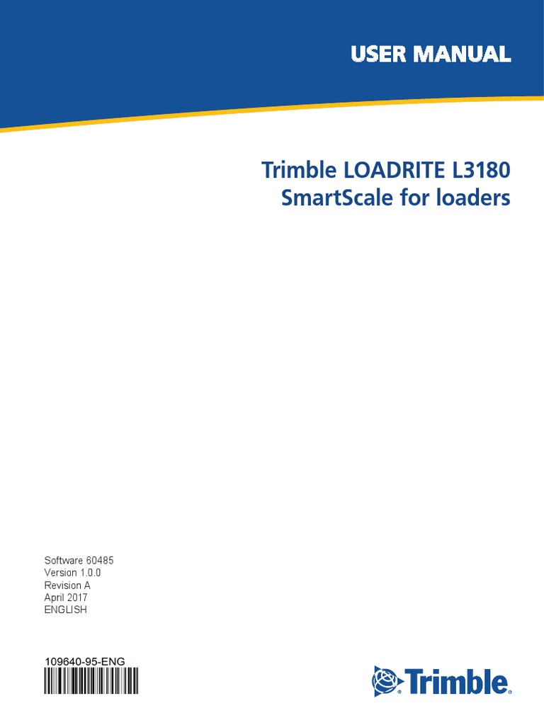 Trimble Loadrite L3180 Smartscale For Loaders: User Manual | PDF ...