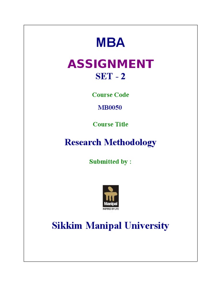 Assignment: Sikkim Manipal University | PDF | Experiment | Questionnaire