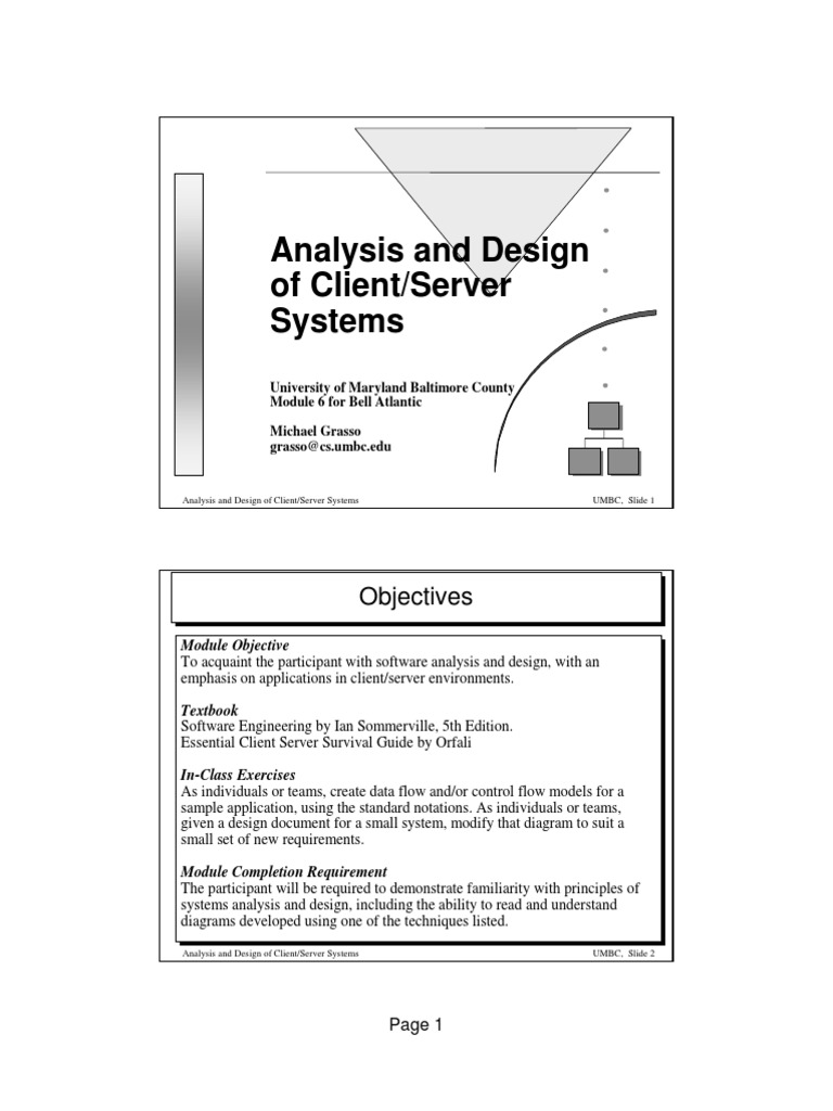 Client/Server Systems Analysis Guide | PDF | Software Prototyping ...